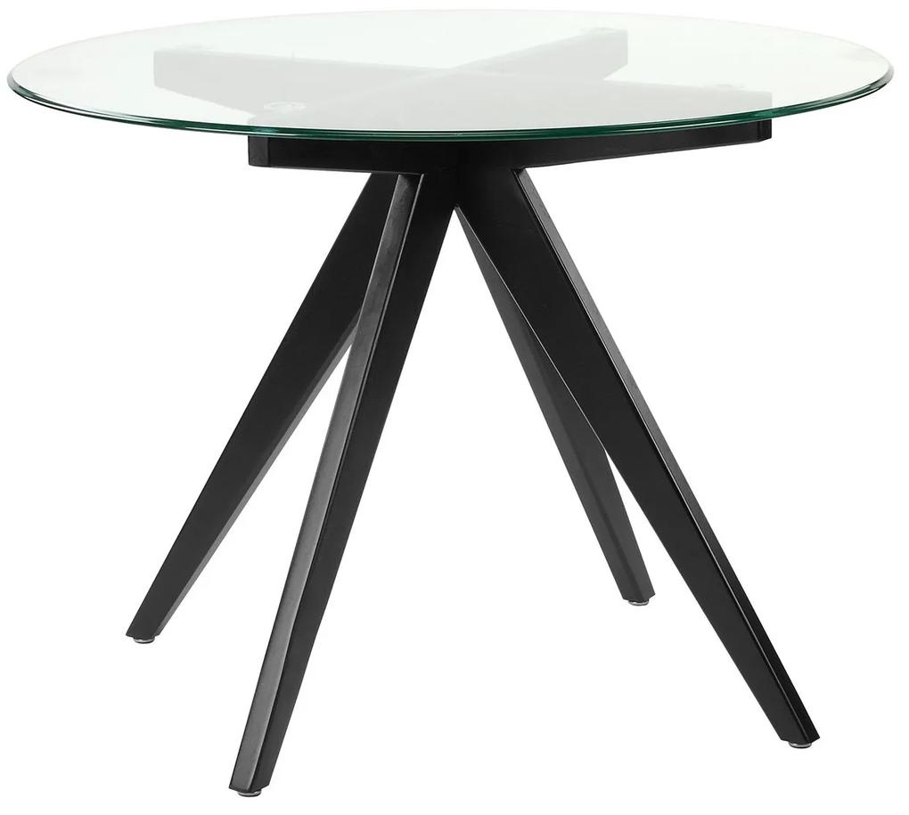 Černý jídelní stůl Taurus, 100x100 cm