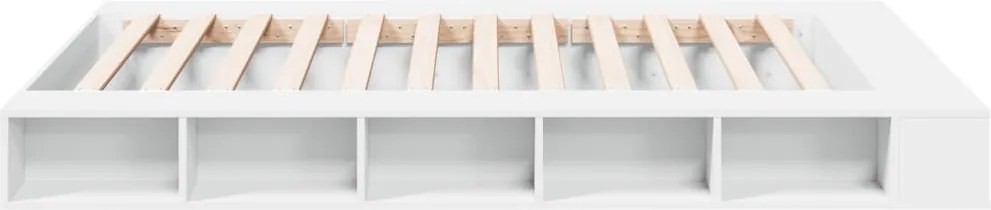 Rám postele bílý 150 x 200 cm kompozitní dřevo 3280468