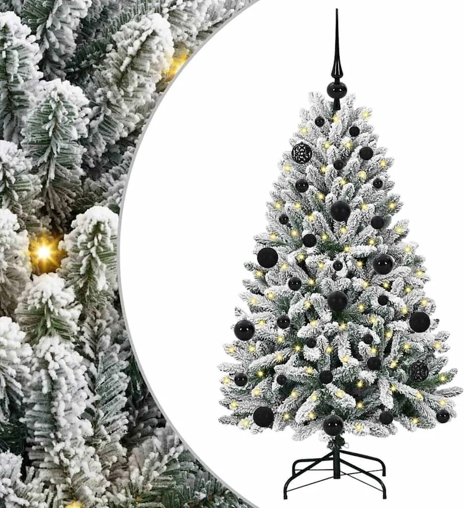 Umělý vánoční stromeček 120 cm 150 LED Teplá bílá PVC a ocel 3395731