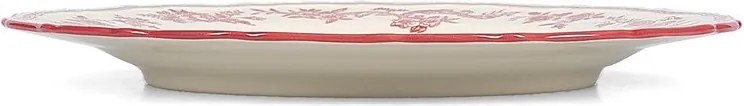 Vínový/slonovinový porcelánový talíř ø 27 cm Cyril – S|P Collection