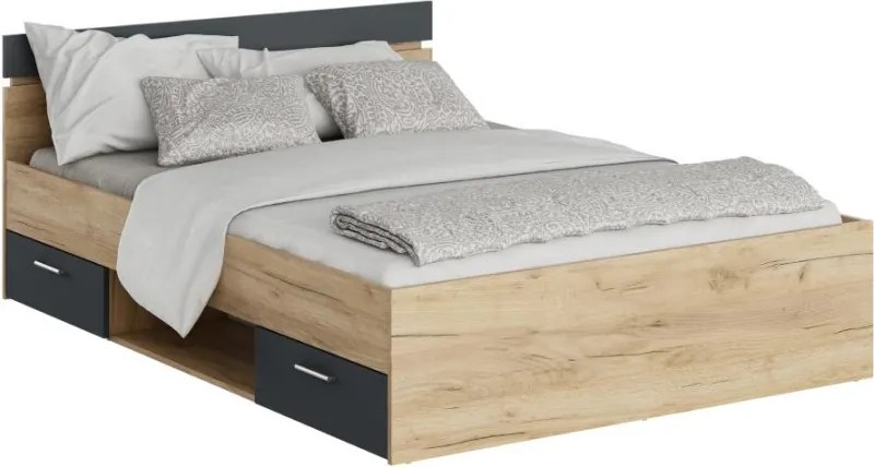Postel MICHIGAN NEW 140x200, dub artisan/grafit Kondela 0000373278