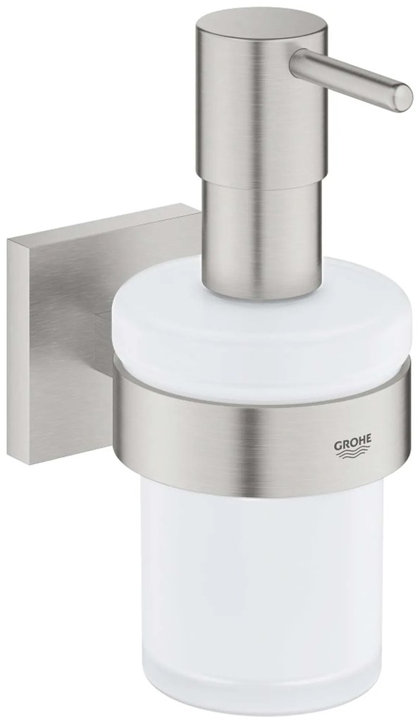 Grohe QuickFix Start Cube - Dávkovač mýdla s držákem, sklo/supersteel 41098DC0