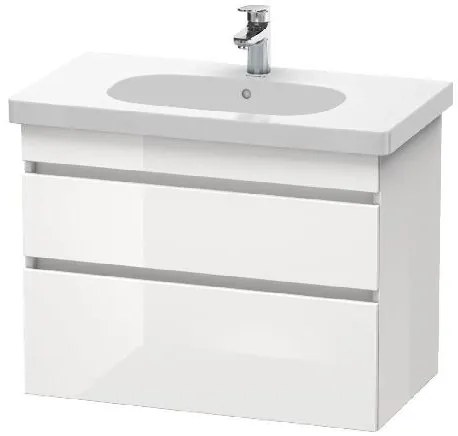 Duravit DuraStyle - Umyvadlová skříňka 61x80x45 cm, 2 zásuvky, lesklá bílá DS648402222