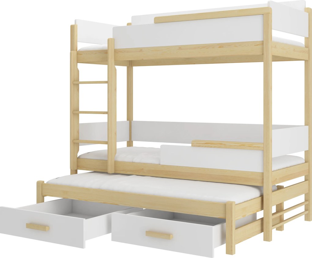 ADRK Furniture Patrová třílůžková postel QUEEN 180x80 CH-QUE-PN_W-180