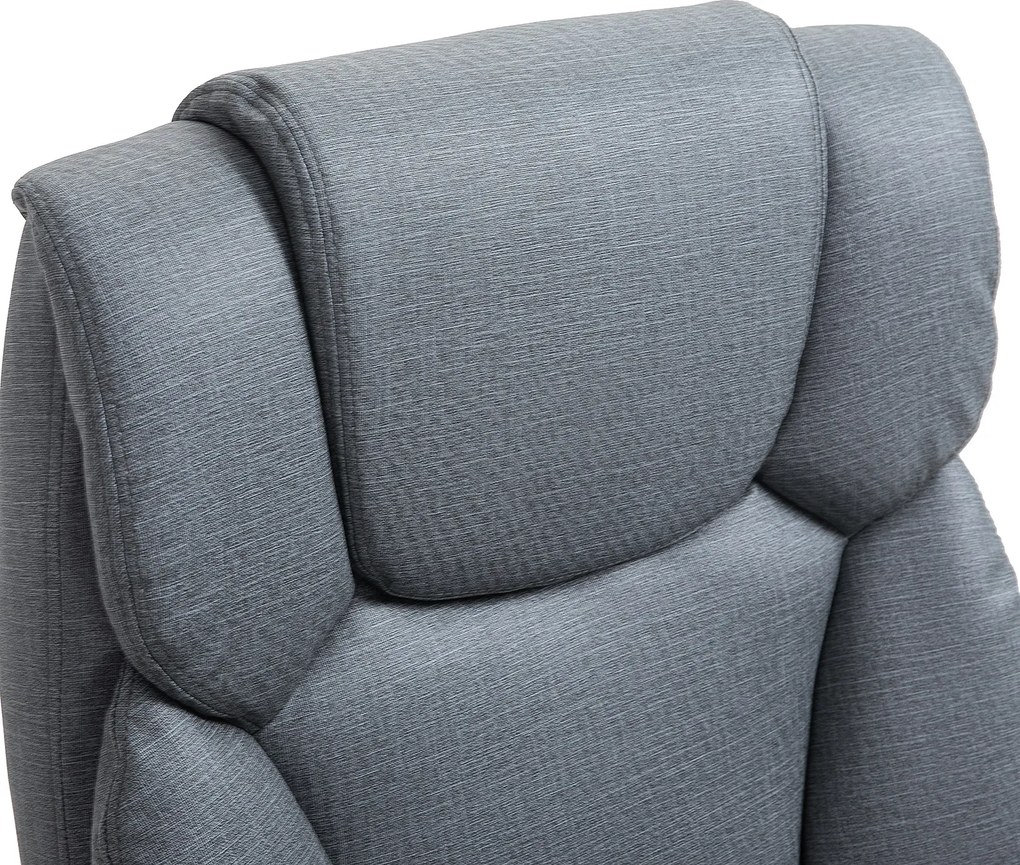 Kancelářská židle Vinsetto s funkcí polohování 150° skládací ergonomická kancelářská židle s opěrkou hlavy výškově nastavitelnou až do 135 kg šedá | …