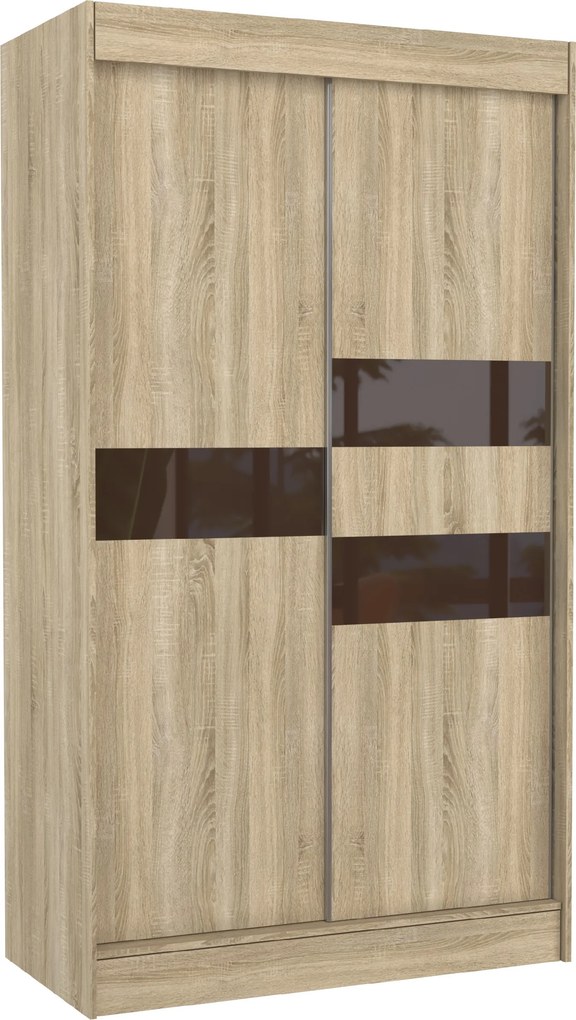 ADRK Furniture Skříň s posuvnými dveřmi a lacobelem BATIA 120 ADRK-SW-BAT-S-CHL-120