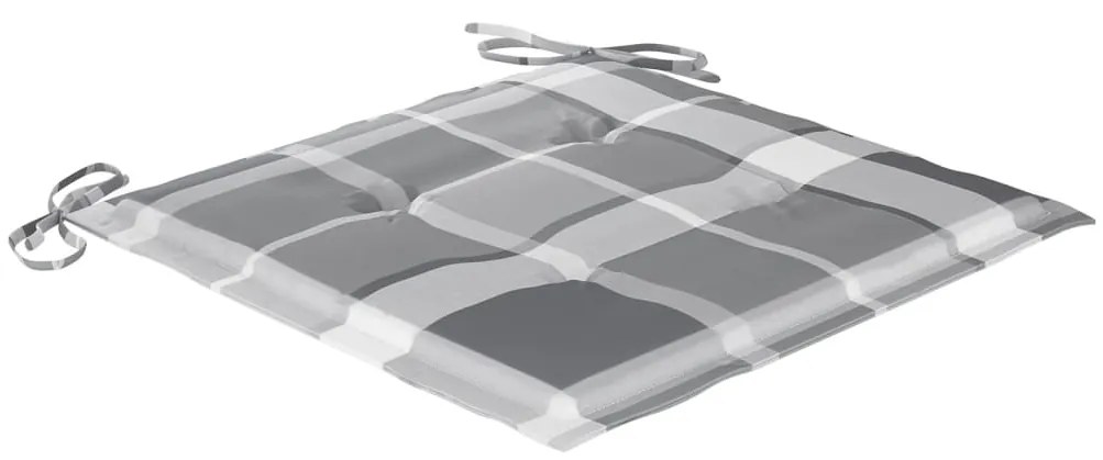 vidaXL Marketos Skládací zahradní židle s poduškami 4 ks masivní teak