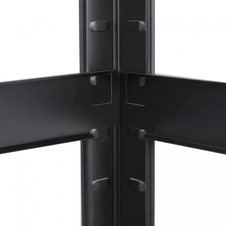 Fistar Regál 240x120x40 cm lakovaný 6-policový, nosnost 720 kg - ČERNÝ