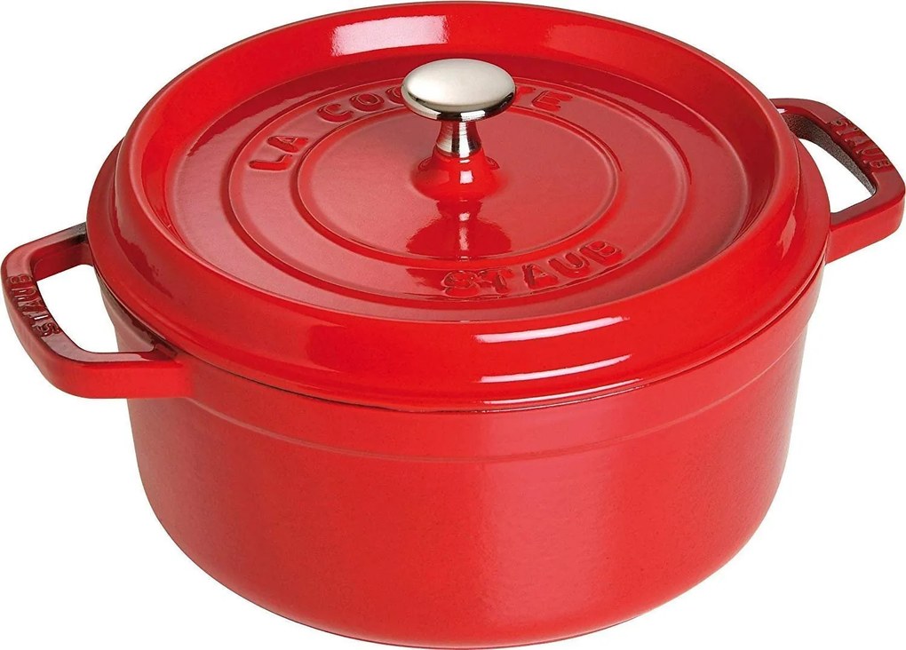 STAUB FRANCE Staub hrnec kulatý s poklicí 28cm, višňová, 6,7l