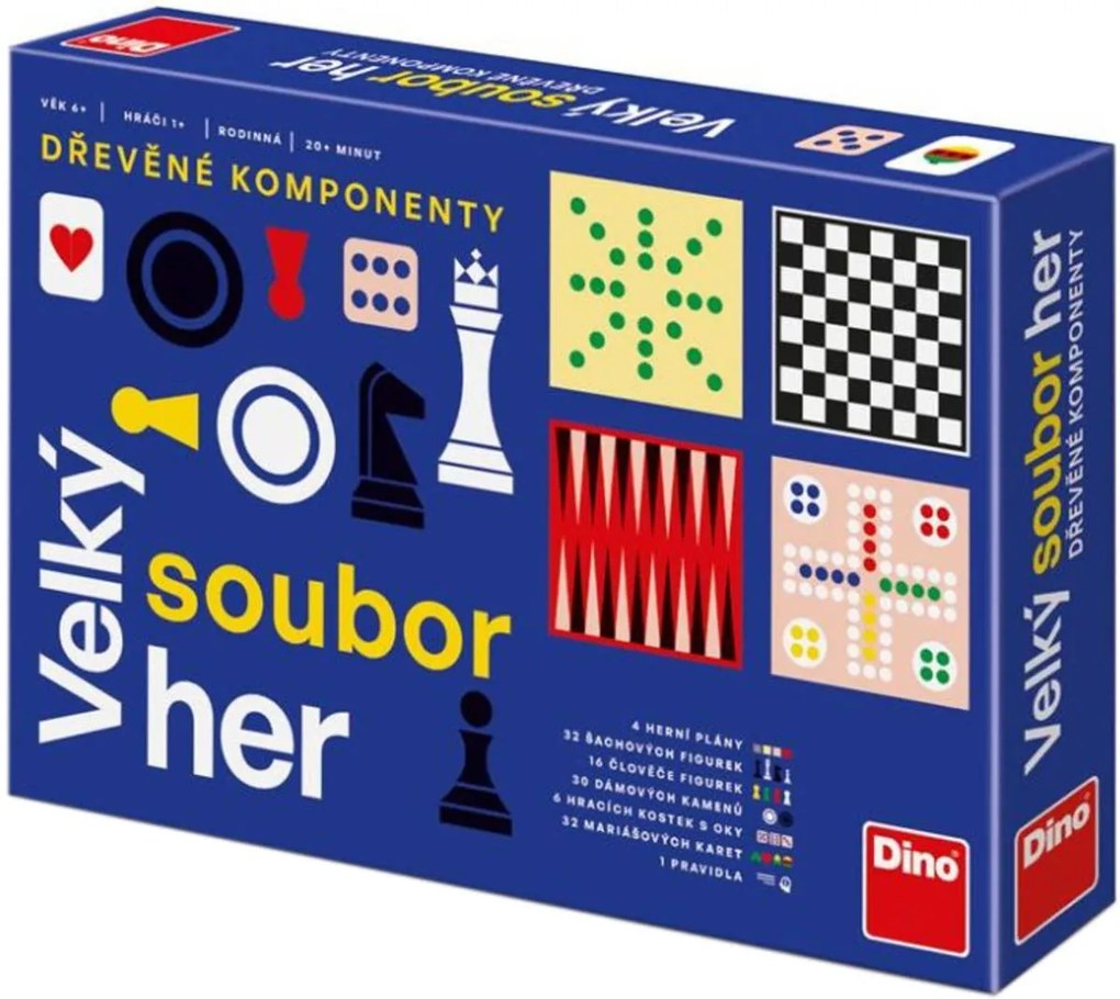 DINO DŘEVO Hra VELKÝ SOUBOR 150 HER *SPOLEČENSKÉ HRY* dn631830