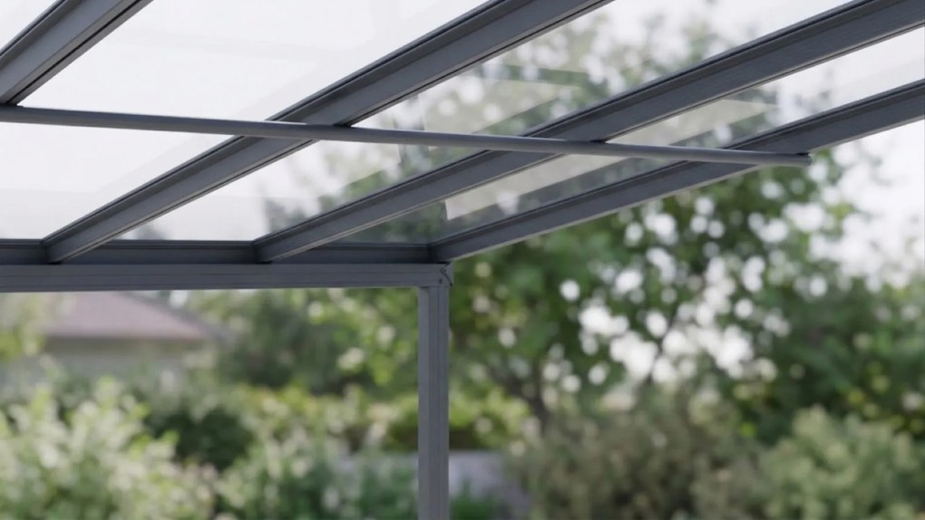 LANIT PLAST, s.r.o. hliníková pergola LANITPLAST WALL 43 FSX antracit + čirý PC LG4313