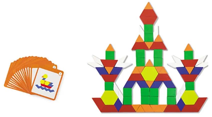 Dřevěná magnetická skládačka Viga Geometrické tvary 102ks Barva: multicolor