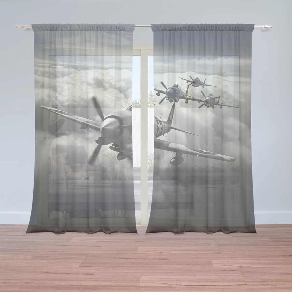 Sablio Záclony Stíhací letadla: 2ks 150x250cm