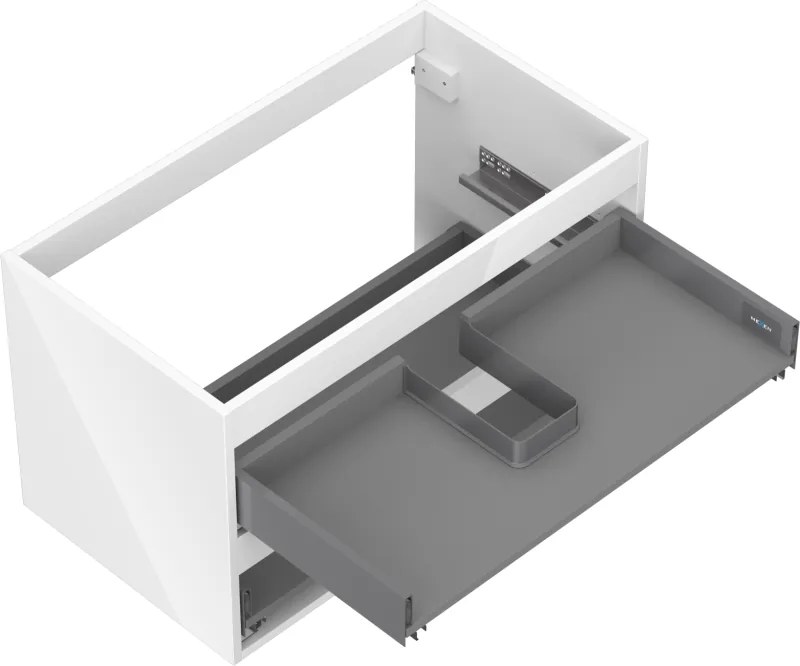 Mexen Box-A, závěsná skříňka 80 cm, 2 zásuvky, bílá lesklá, 91AX0-0800-470-2-00