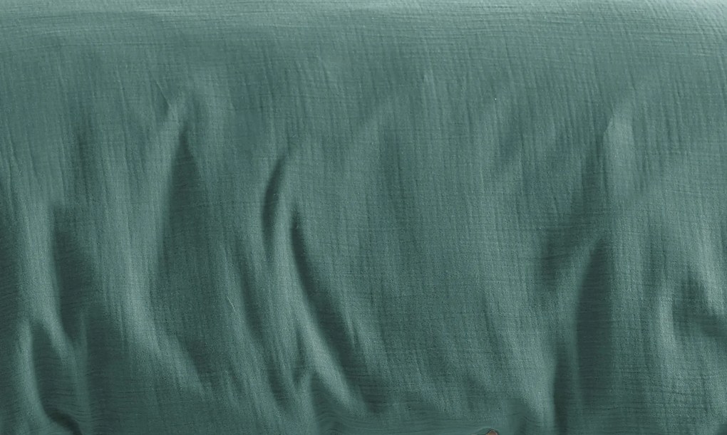 Mušelínové povlečení 140x200, 70x90 cm petrolové