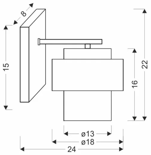 Nástěnná lampa SPIEGA 1xE27/60W/230V zlatá/černá