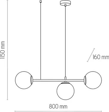 TK Lighting Celeste 3 / Závěsné svítidlo