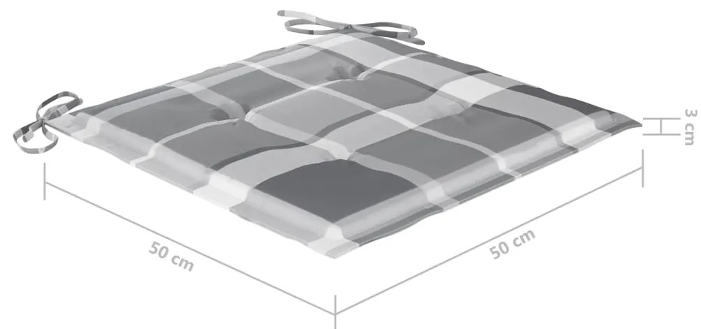 vidaXL Marketos Zahradní židle 2 ks s poduškami masivní teakové dřevo