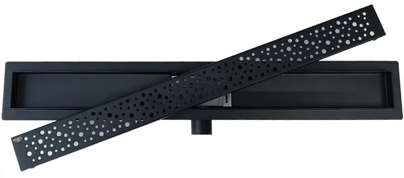 BPS-koupelny Sprchový odtokový žlab DL01 WAVE G5 HYD-2674 90 cm, černý