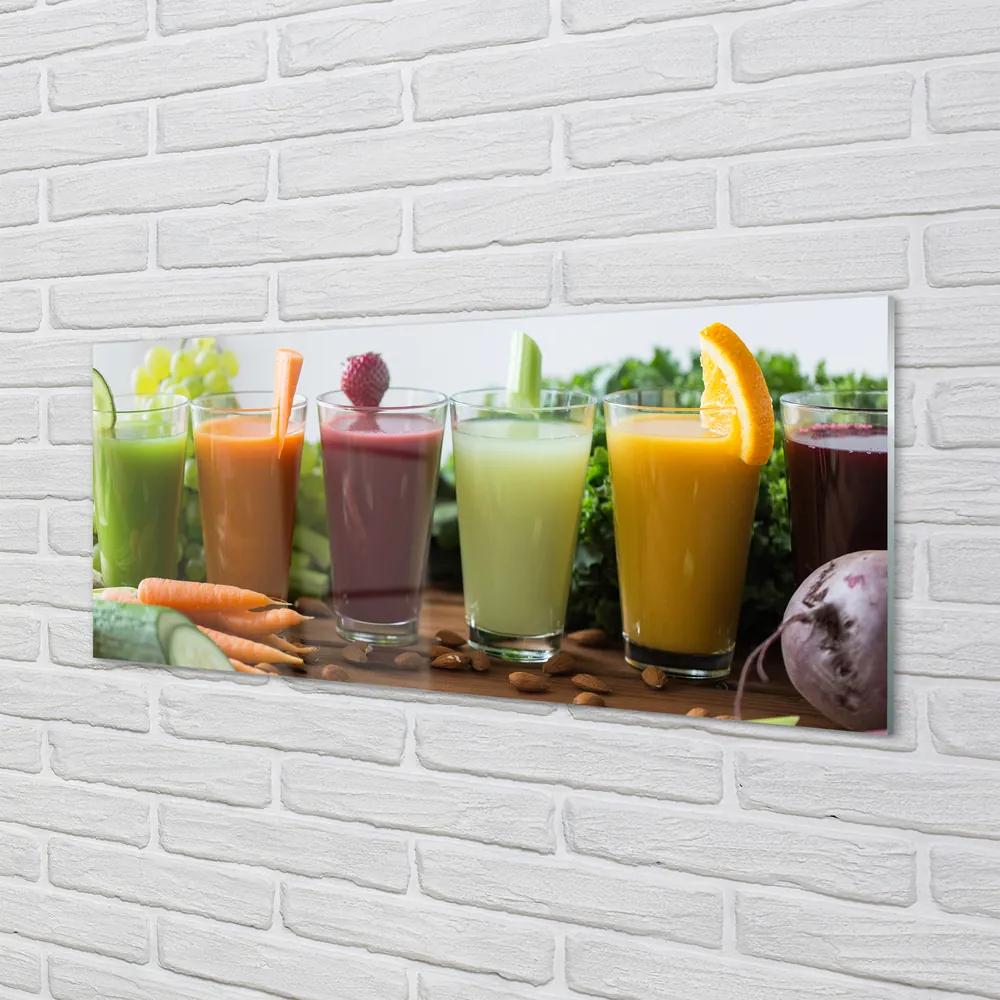 akrylový obraz Zeleninové, ovocné koktejly 120x60 cm