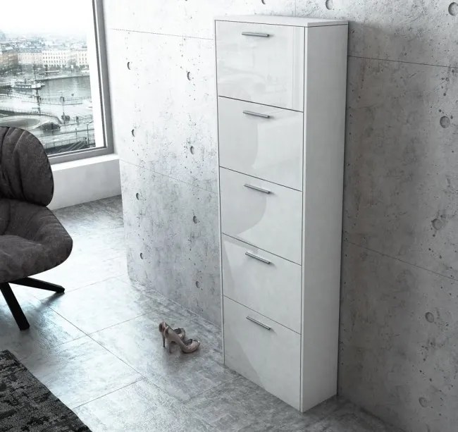 Casarredo Botník GIZMO 5 bílá/bílý lesk