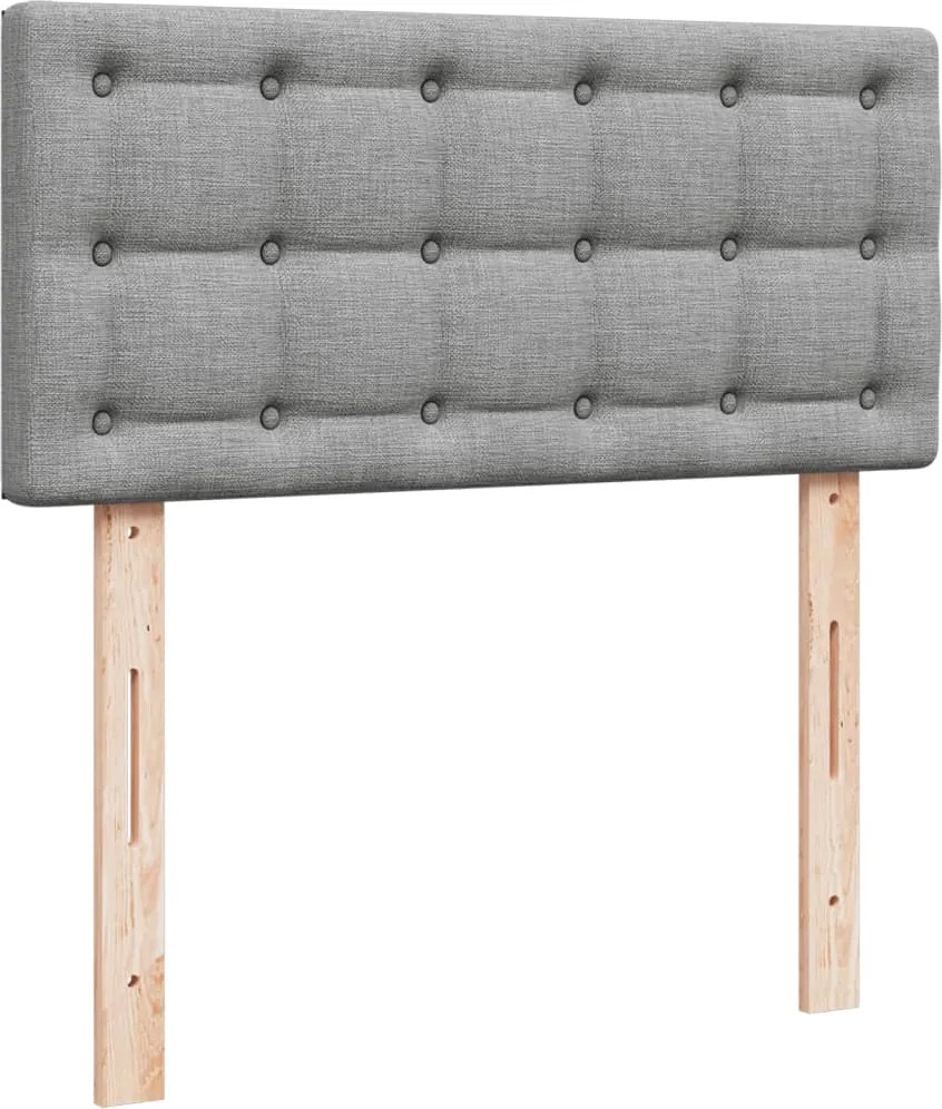 Box spring postel s matrací světle šedá 80 x 200 cm textil 3286909
