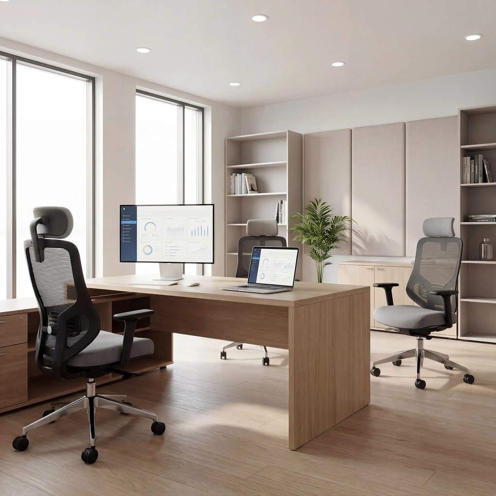 Ergonomická kancelářská židle se síťovinou tmavě šedá AXIS
