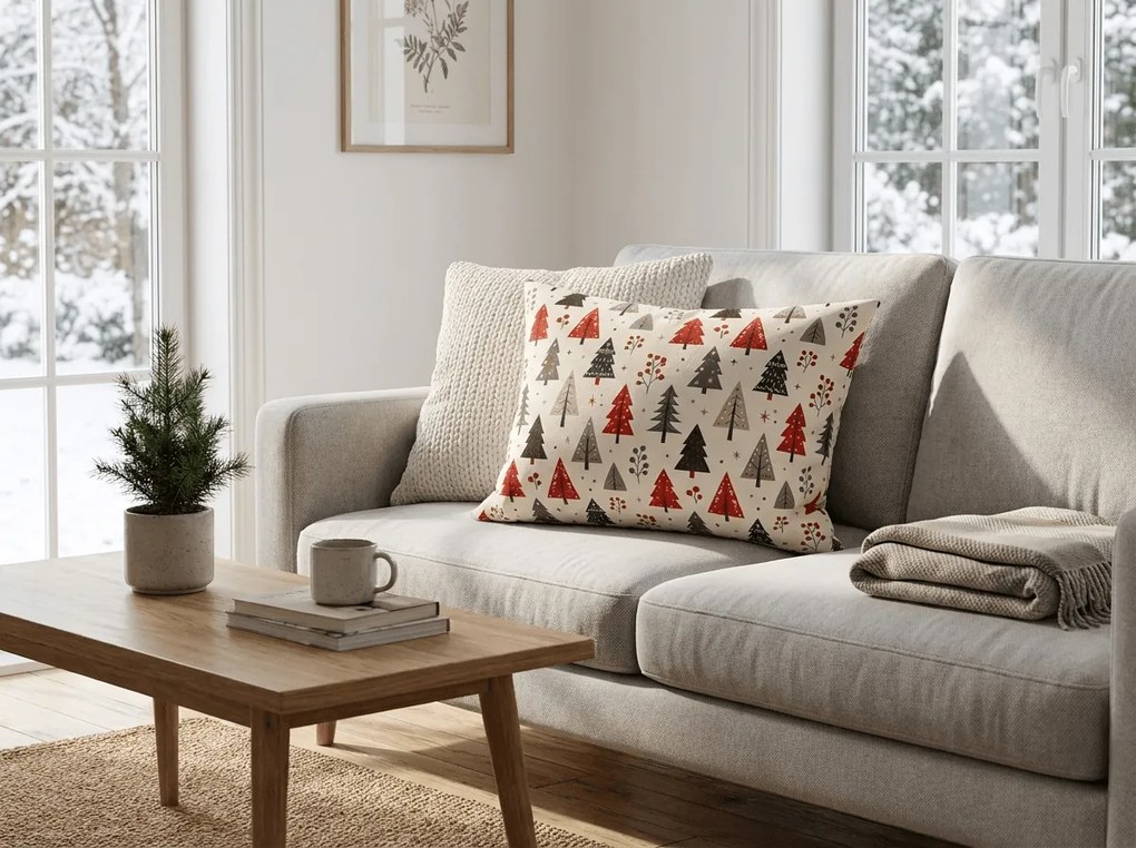 Povlak na polštář z mikrovlákna MERRY TREE 50x70 cm, barevný