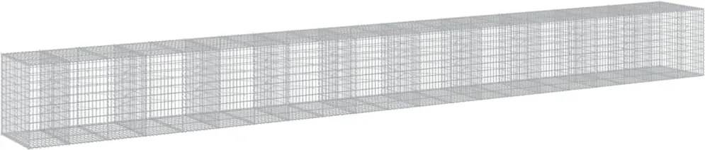 Gabionový koš s víkem 1 050 x 100 x 100 cm pozinkované železo 3295209