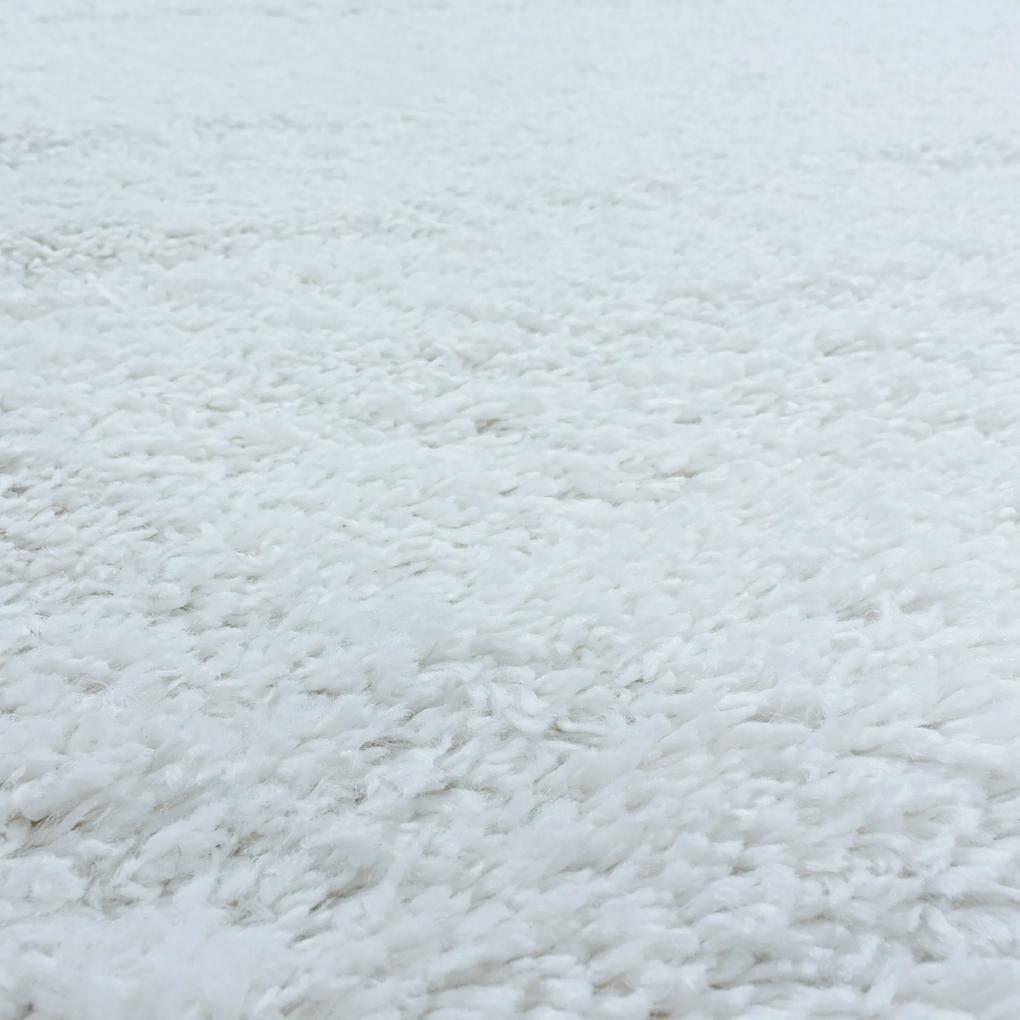 Ayyildiz Kusový koberec FLUFFY 3500, kulatý, Bílá Rozměr koberce: 160 cm KRUH