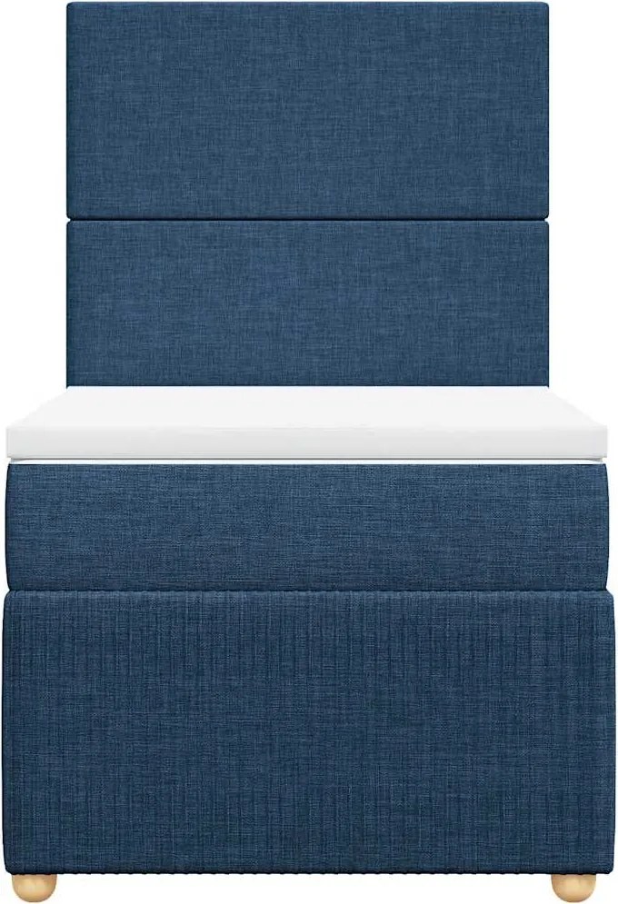 Box spring postel s matrací modrá 80x200 cm textil 3294182