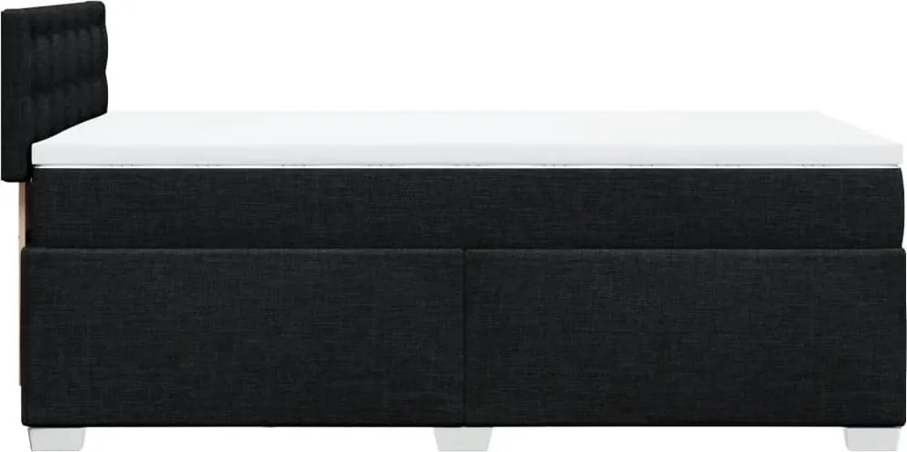 Box spring postel s matrací černá 90x200 cm textil 3285787