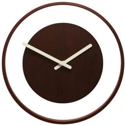 Designové nástěnné hodiny 3046br nextime wood loop 30cm