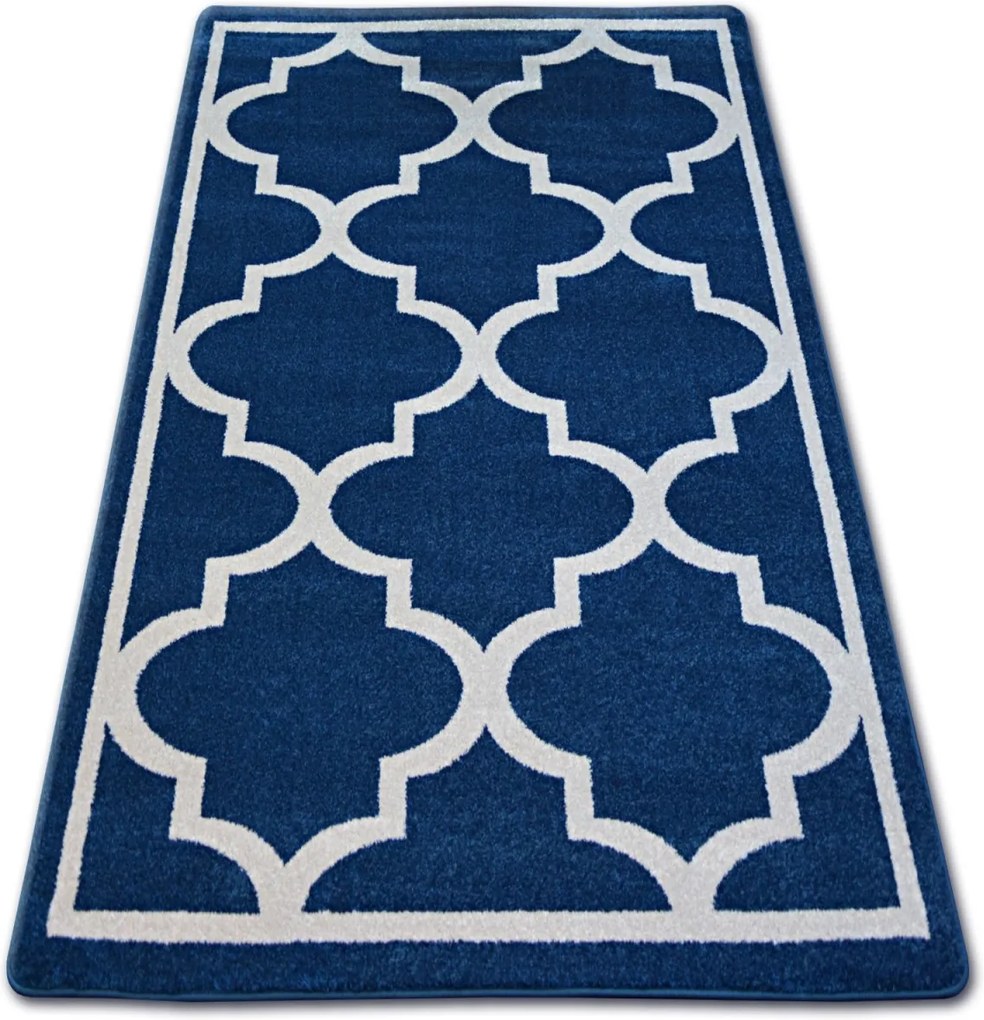 Kusový koberec SKETCH Ornamental modro-bílý 160x220