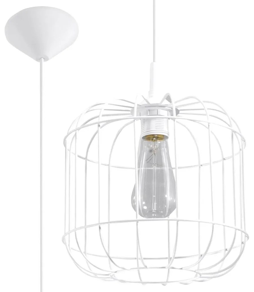 Závěsné osvětlení ve skandinávském stylu CELTA, 1xE27, 60W, bílé Sollux lighting CELTA SL.0295