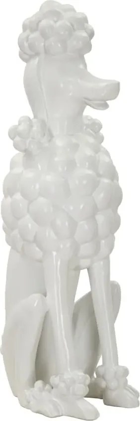Dekorativní soška Dog 61 cm bílá
