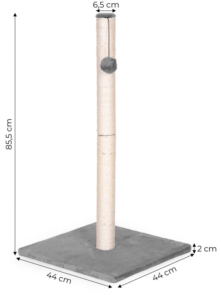 Škrabadlo pro kočky PETSI 44 cm hnědé/šedé