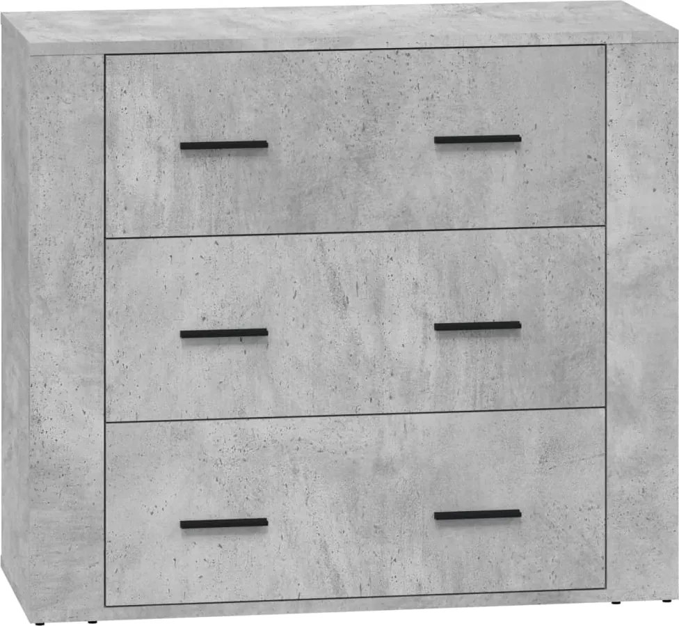 Příborníky 2 ks betonově šedé kompozitní dřevo 3185411