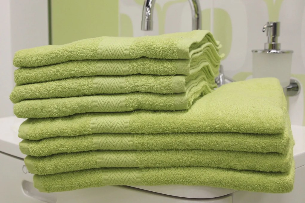 Froté ručník Bobby jarní zelená, 50 x 100 cm 50 x 100 cm, český výrobce Tibex