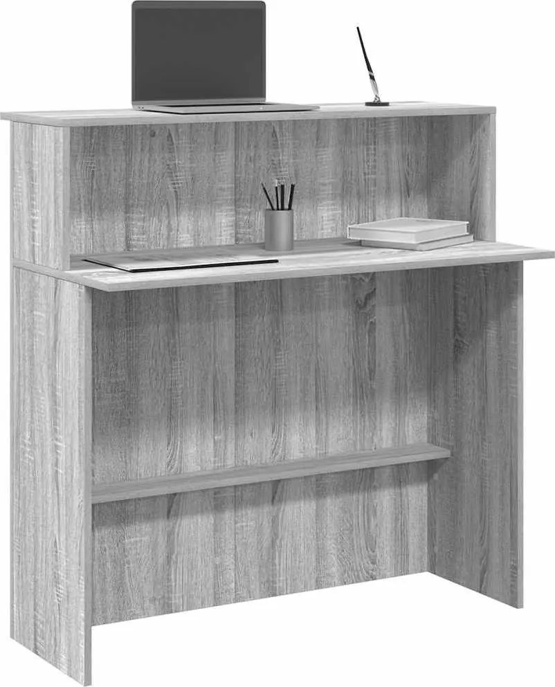 vidaXL Recepční stůl 100x50x103,5 cm kompozitní dřevo [859029] Barva: kouřový dub