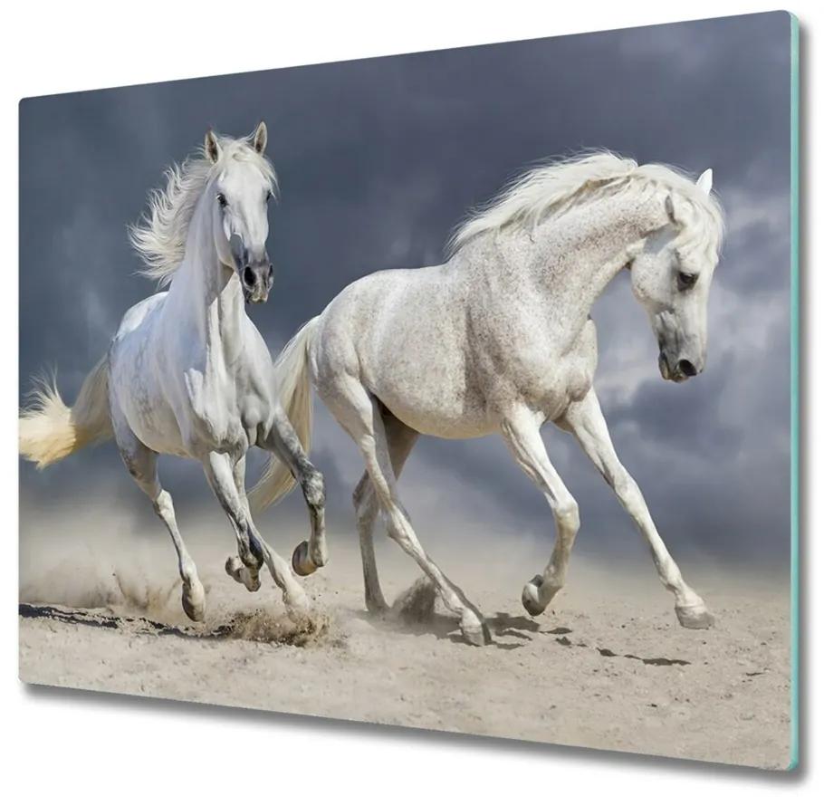 Skleněná krájecí deska Pláž bílé koně