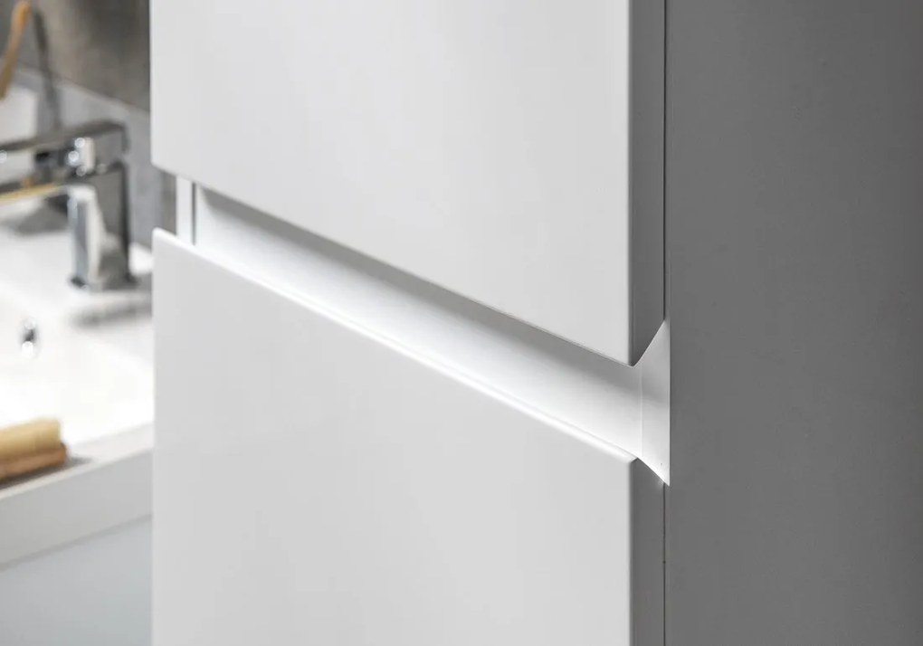 Aqualine Aqualine, ALTAIR vysoká skříňka s košem 40x184x31cm, bílá, AI185R