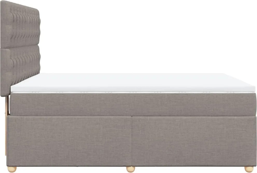 Box spring postel s matrací taupe 160x200 cm textil 3293642