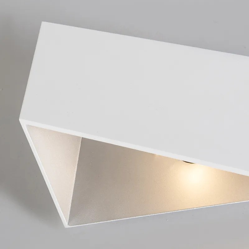 Sada 2 designových nástěnných lamp bílých - Fold
