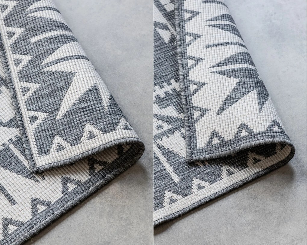 ELLE Decoration, Kusový koberec Gemini 106018 Silver z kolekce Elle – na ven i na doma, 200x290, šedá, chodba / předsíň
