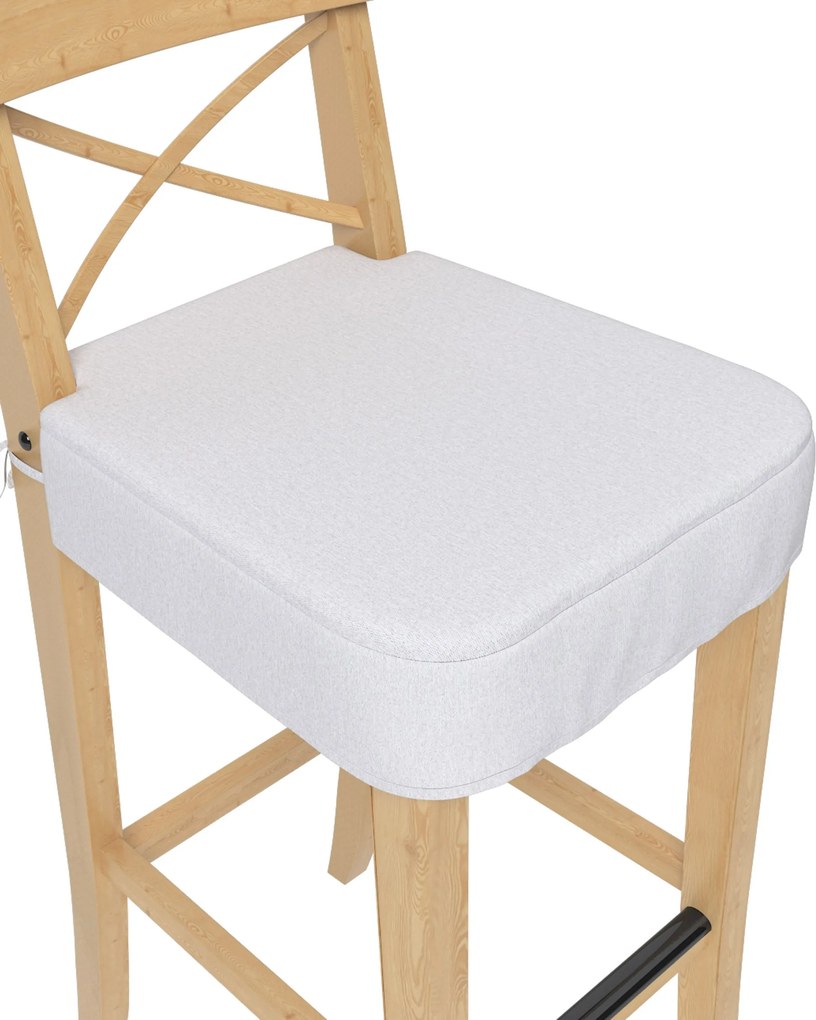 Sedák na židli IKEA Ingolf - barová barva šedá látka pletený vzor
