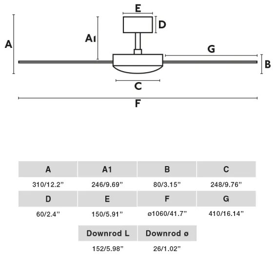 FARO 33603DC - Stropní ventilátor MINI MALLORCA S hnědá/bílá pr. 106 cm + DO
