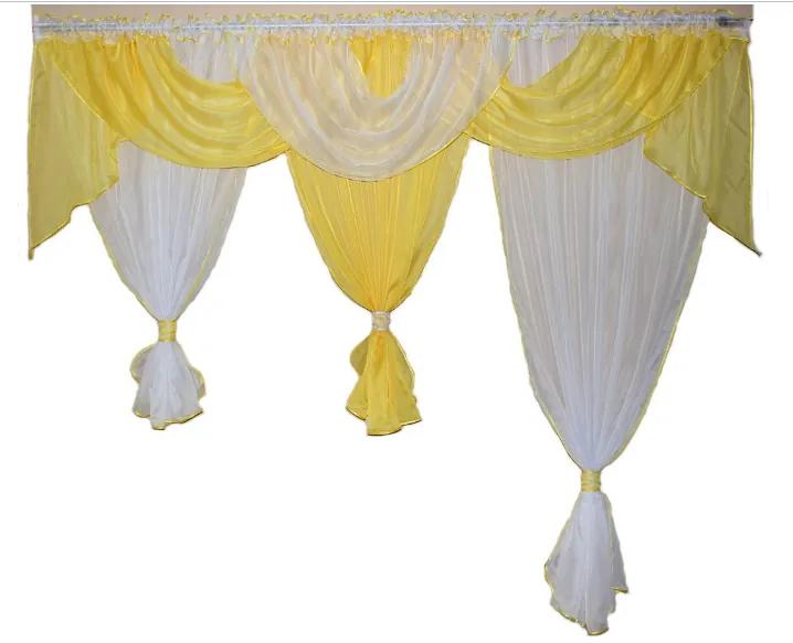 Balkónová voálová záclona Laura 600x230cm různé barvy Barva: Žlutá