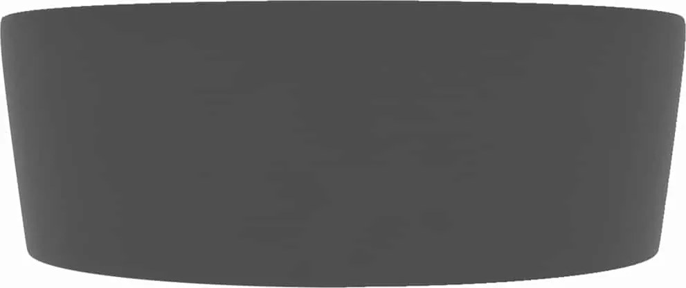 Luxusní umyvadlo přepad matné tmavě šedé 36 x 13 cm keramické 147038