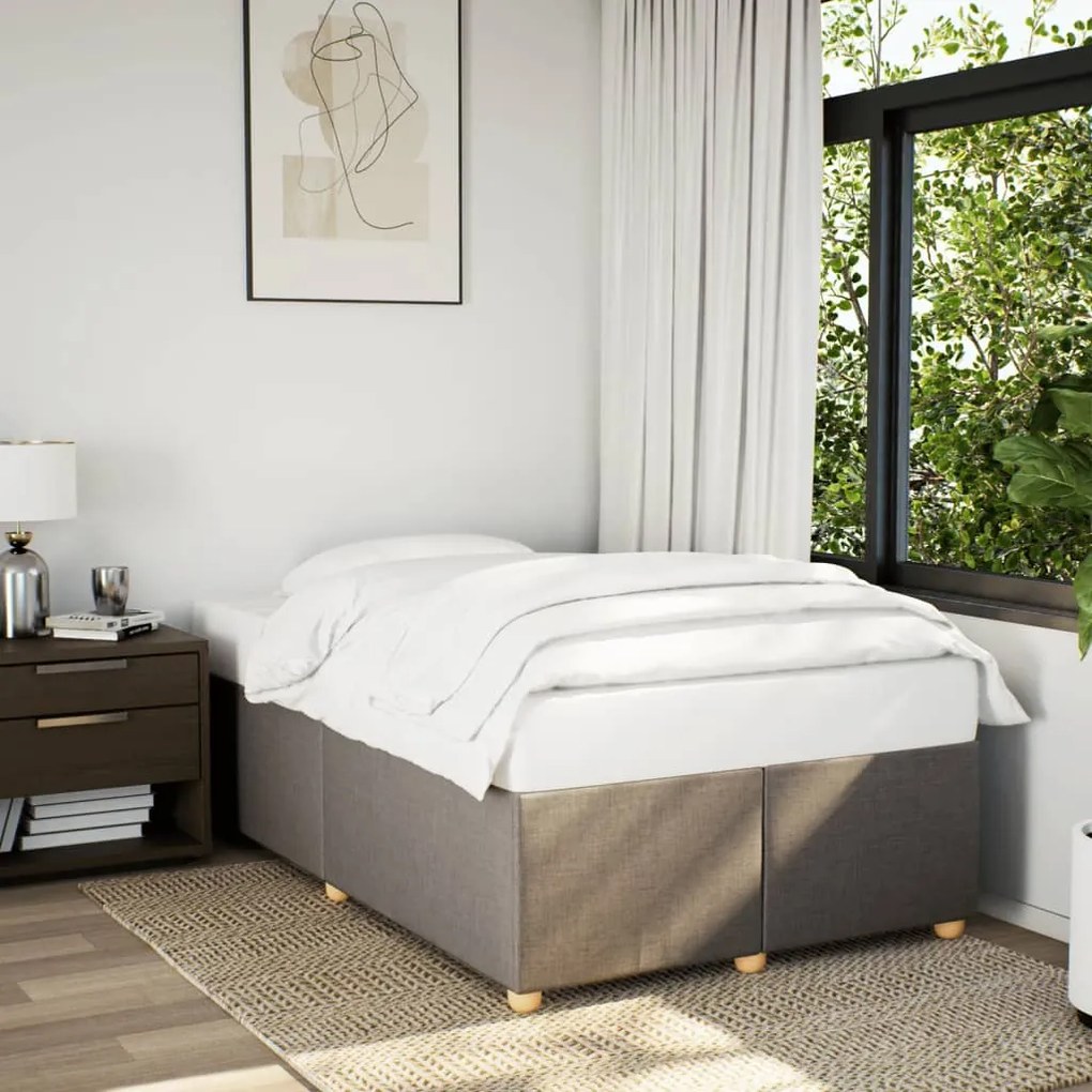 Rám postele bez matrace taupe 120 x 200 cm textil 3284726